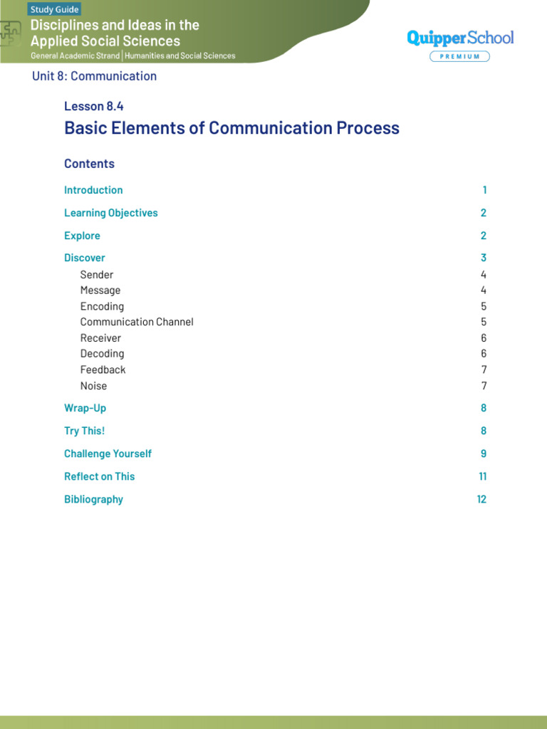 Communication Basics for Students | PDF | Communication | Nonverbal ...