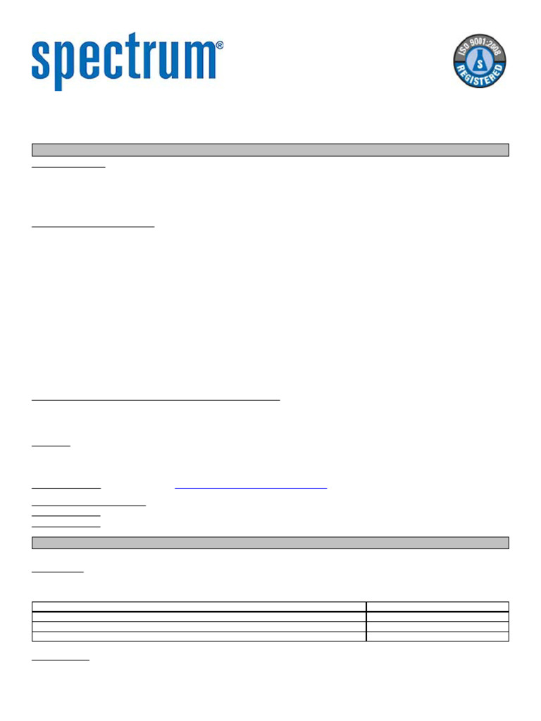 Ethyl Vanillin NF Safety Data Sheet | PDF | Personal Protective Equipment | Dangerous Goods