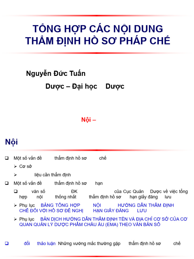 Tham Dinh Ho So Phap Che Va Ho So Gia Han | PDF
