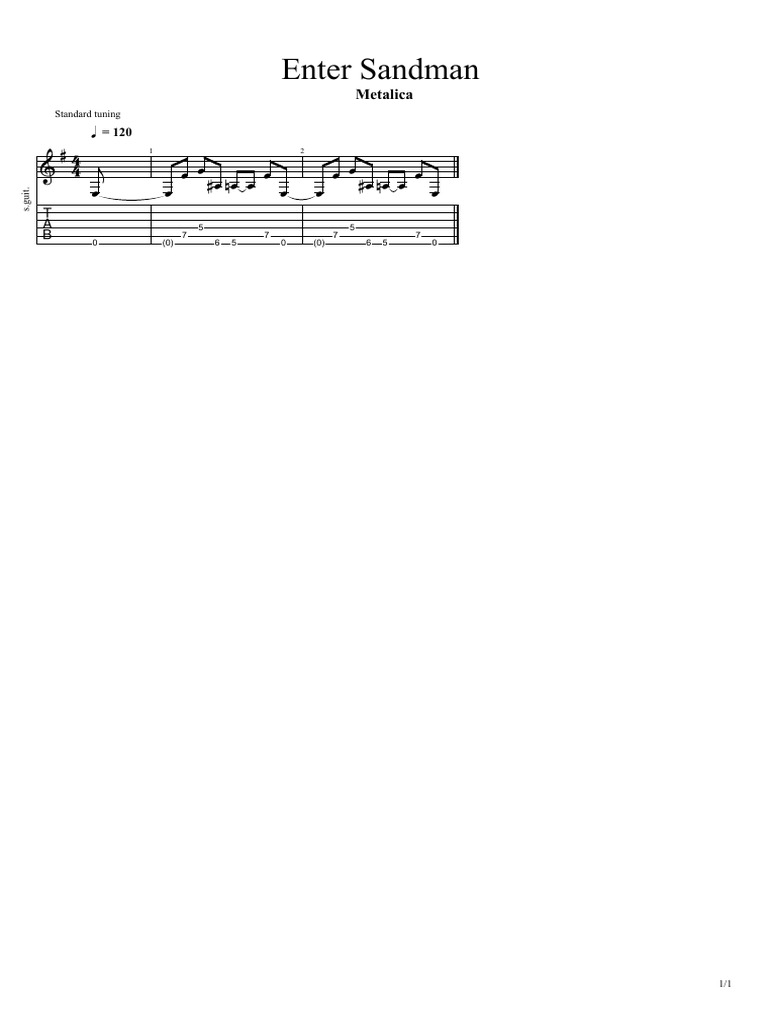 Enter Sandman | PDF