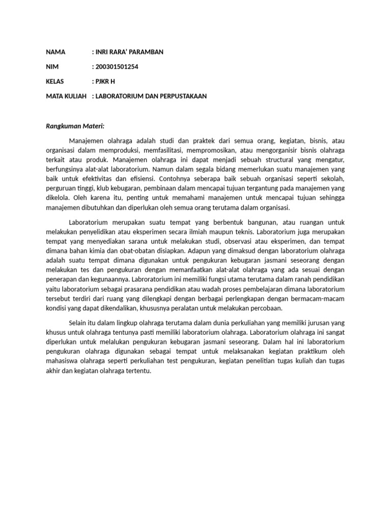 INRI RARA' PARAMBAN_LAB & PERPUS | PDF
