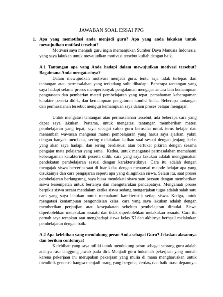 Essai PPG Inri Rara' Paramban | PDF