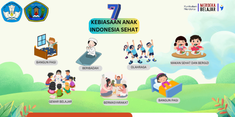 Spanduk 7 Kebiasaaan Anak Indonesia Sehat | PDF