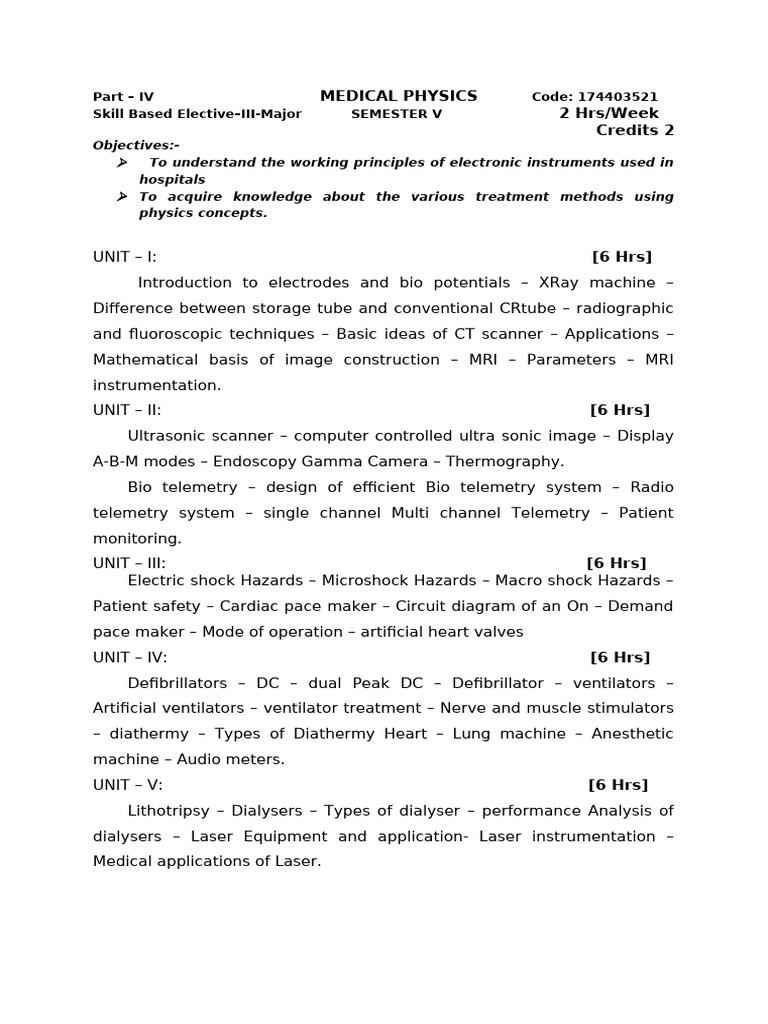 Medical Physics: Instrumentation Overview | PDF