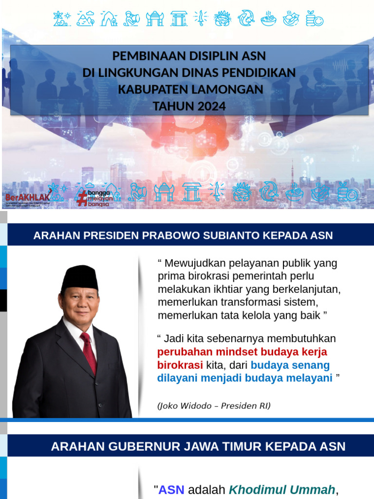 Draf PPT Narasumber Disiplin Asn Terbaru X | PDF