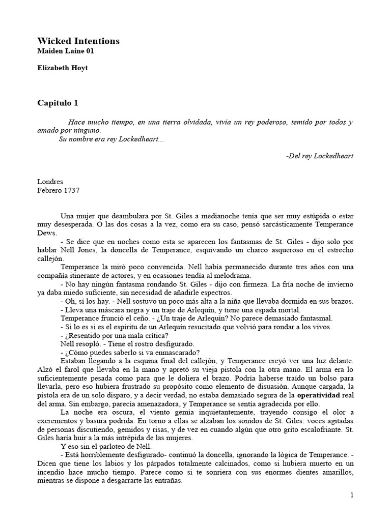 Elizabeth Hoyt - Serie Maiden Lane 01 - Wicked Intentions | PDF