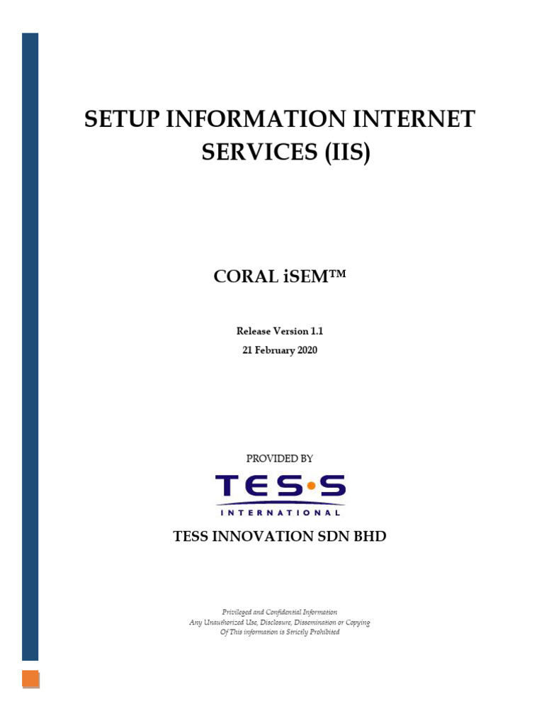 BTS-ISEM-INS-001 Setup Internet Information Services (IIS) | PDF ...