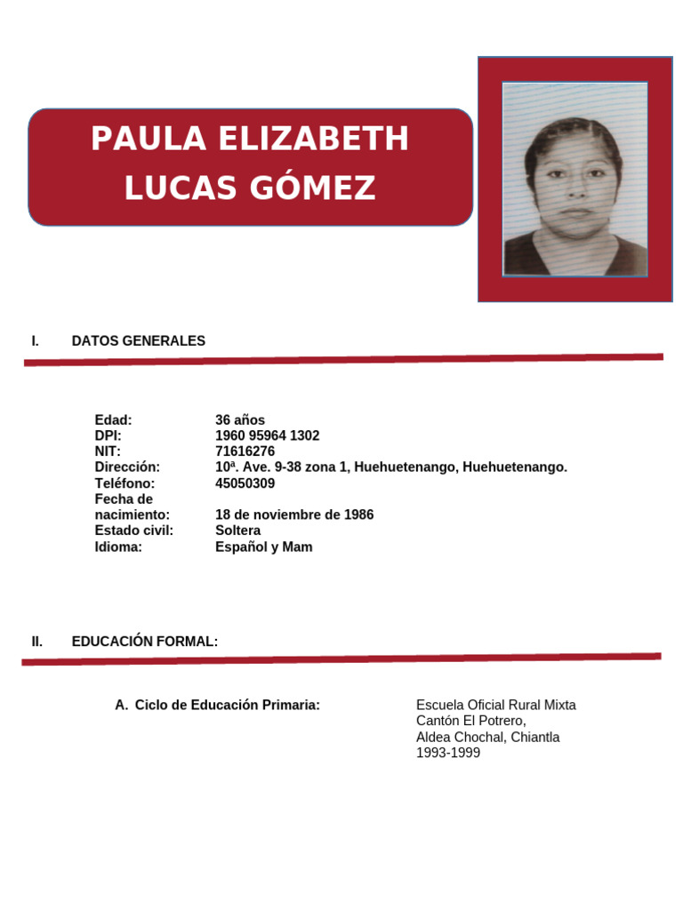 Curriculum Jackeline Paola | PDF