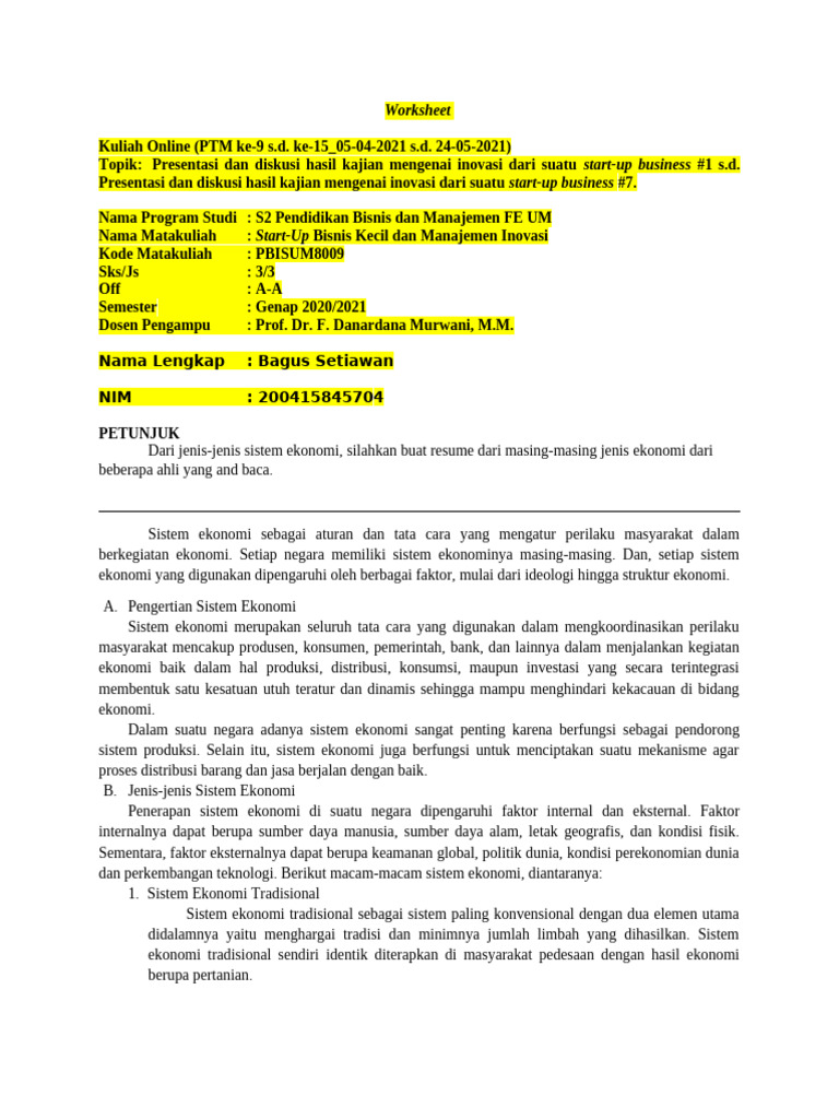 Tugas#3 - Bagus Setiawan - 200415845704 | PDF