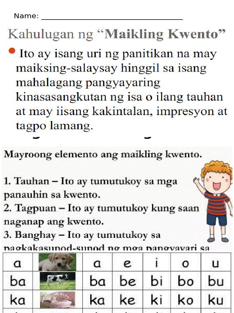 Mga Elemento NG Kwento | PDF