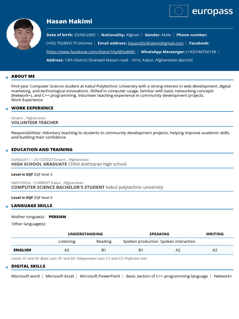 Aspiring Tech Student Profile | PDF