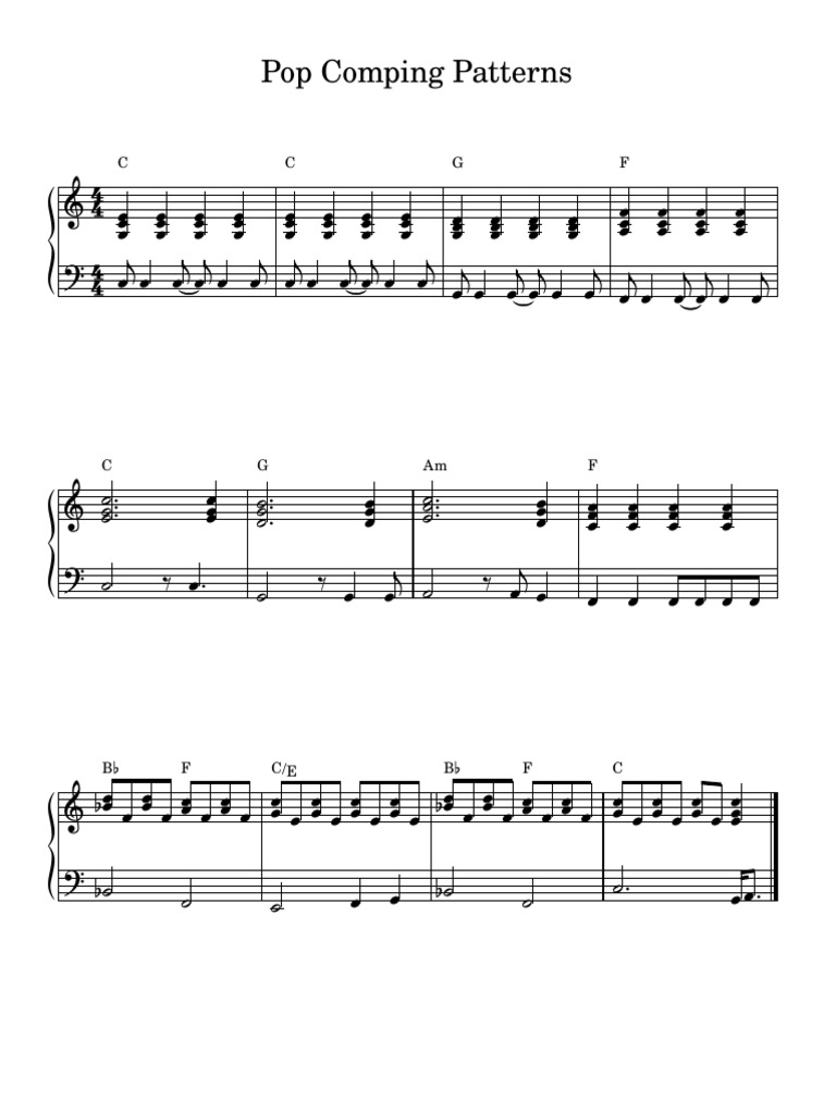 Pop Comping Patterns | PDF