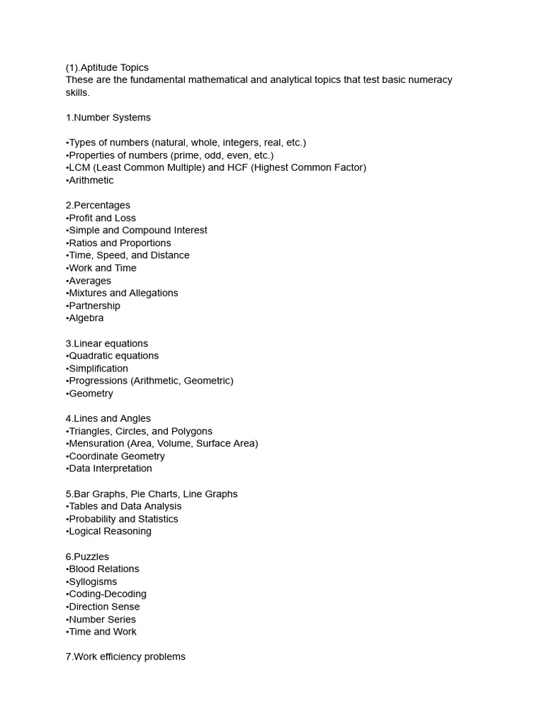 Aptitude and Reasoning Resources | PDF