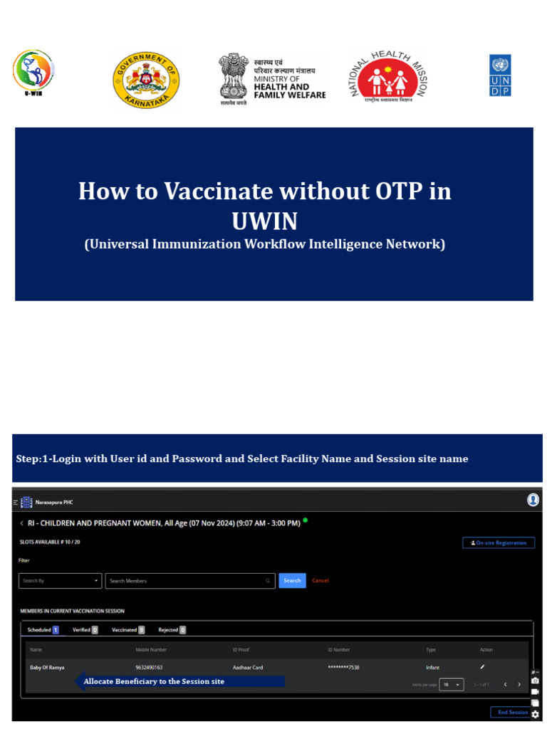 How To Vaccinate Without OTP in UWIN | PDF