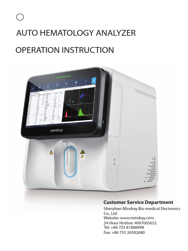 BC-700 Series - Auto Hematology Analyzer Operation Instruction | PDF ...
