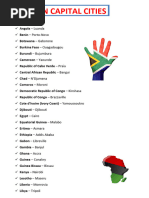 African Countries and Their Capitals | PDF | Africa