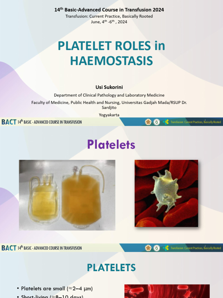 4. PLATELET ROLES in HAEMOSTASIS | PDF | Platelet | Coagulation