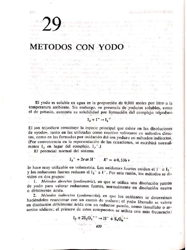 Métodos con Yodo | PDF