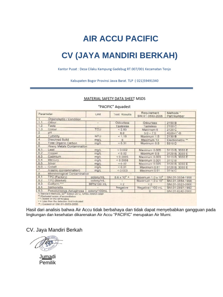 MSDS AIR ACCU PACIFIC (3) .PDF - 20241227 - 222453 - 0000 | PDF