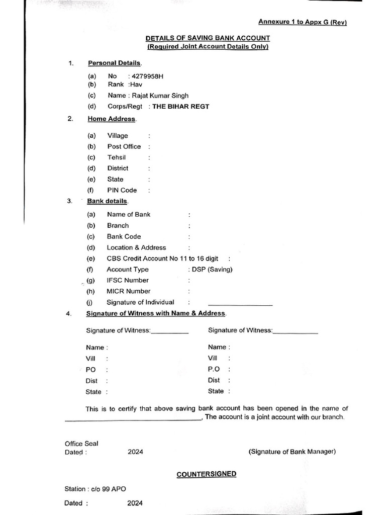 Change of Bank 1 | PDF