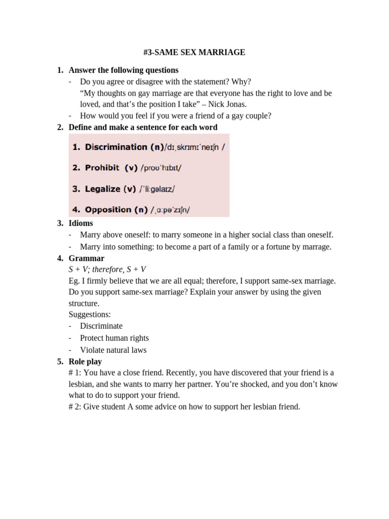 #3-Same Sex Marriage | PDF