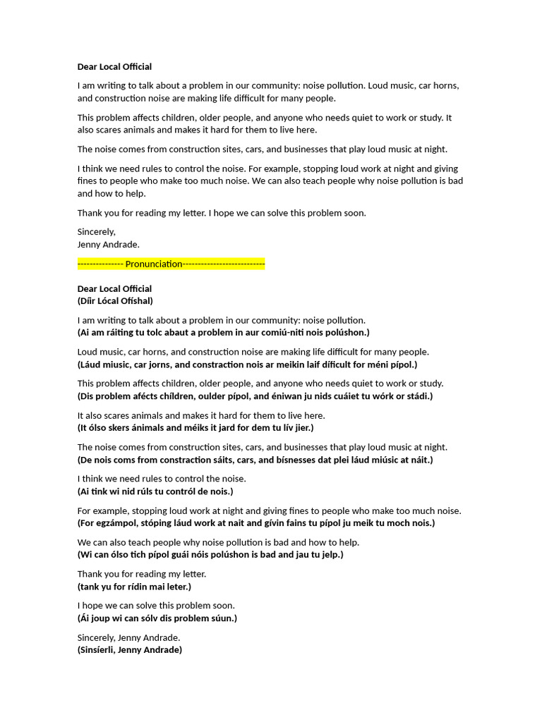 Environment Letter | PDF