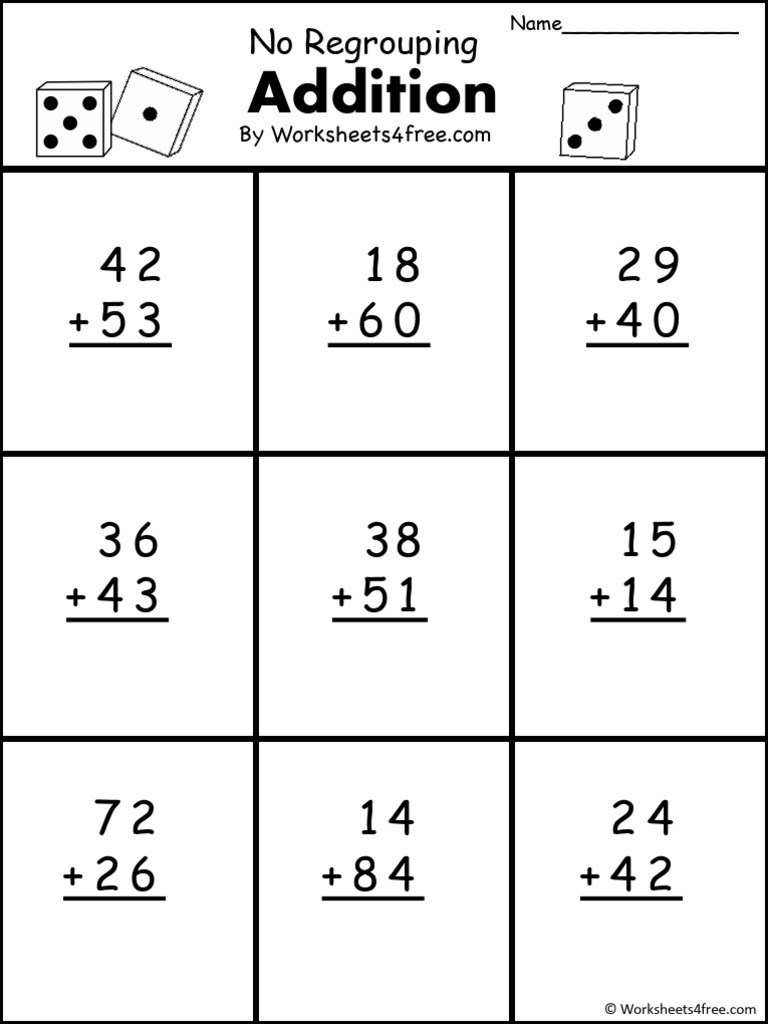 Addition 2 Digit No Regroup L4 4iuzn1 | PDF