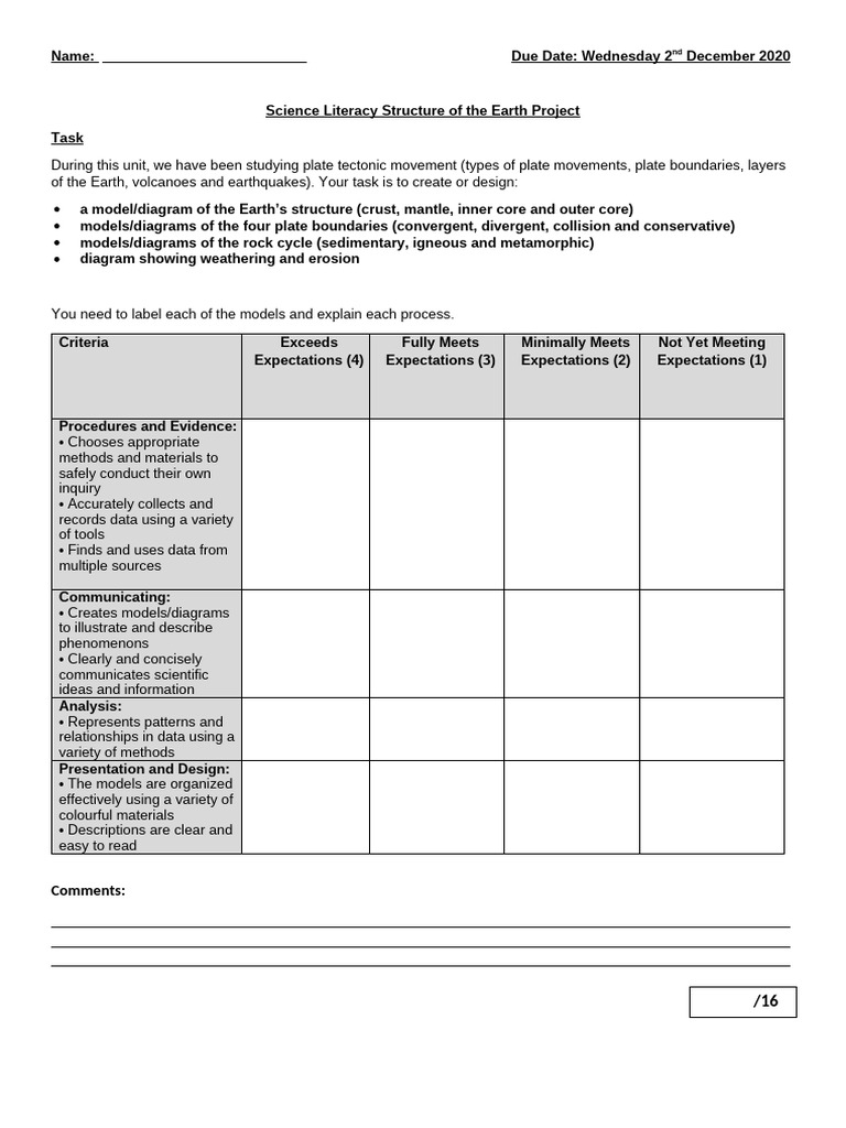 Structure of The Earth Project | PDF