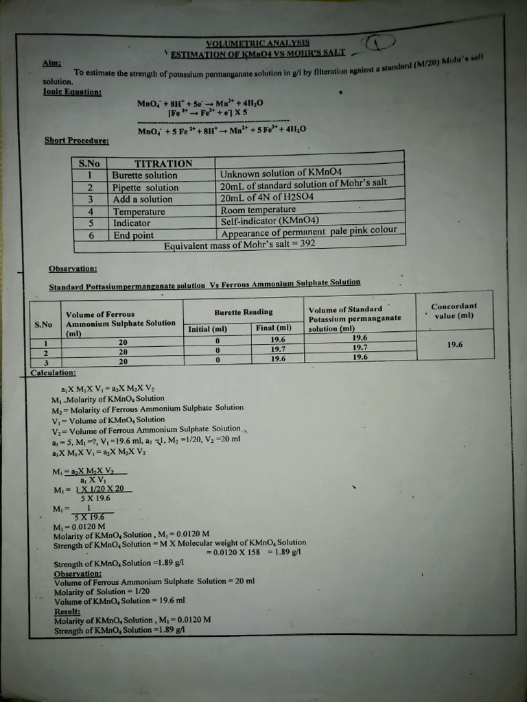 Volumetric Analysis 241217 183910 | PDF | Titration | Chemistry