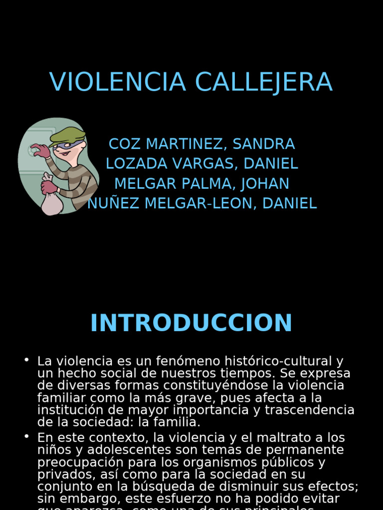 Violencia Callejera Pdf Violencia Pandilla