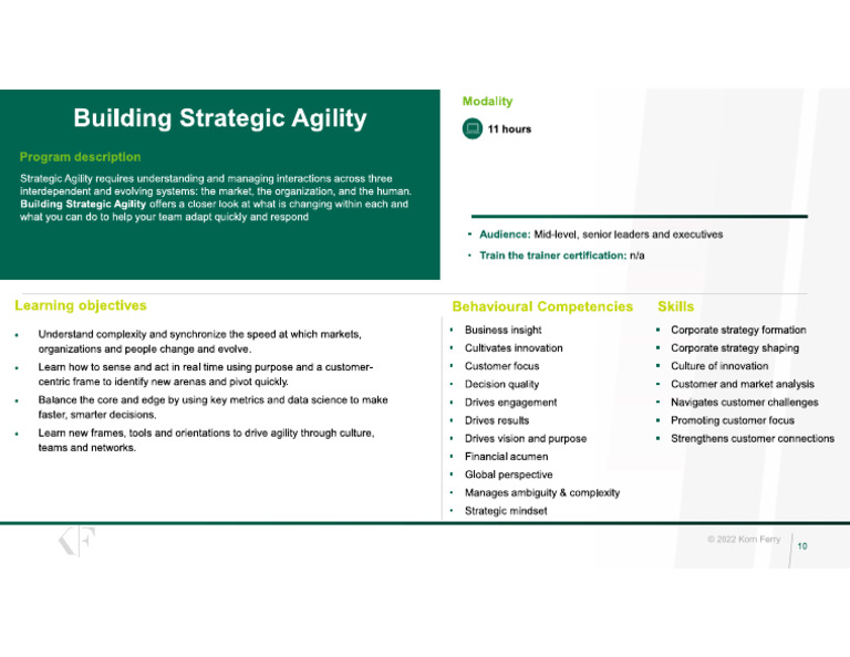 Building Strategic Agility | PDF