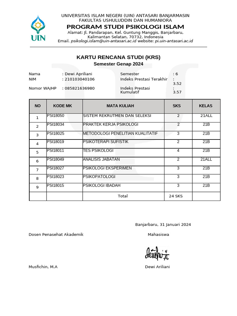 KRS_Dewi Apriliani | PDF