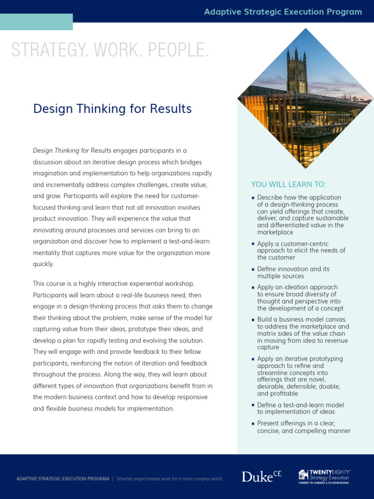 Design Thinking For Results | PDF | Design Thinking | Innovation