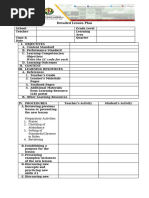 7es Lesson Plan Template | PDF | Teaching Method | Learning