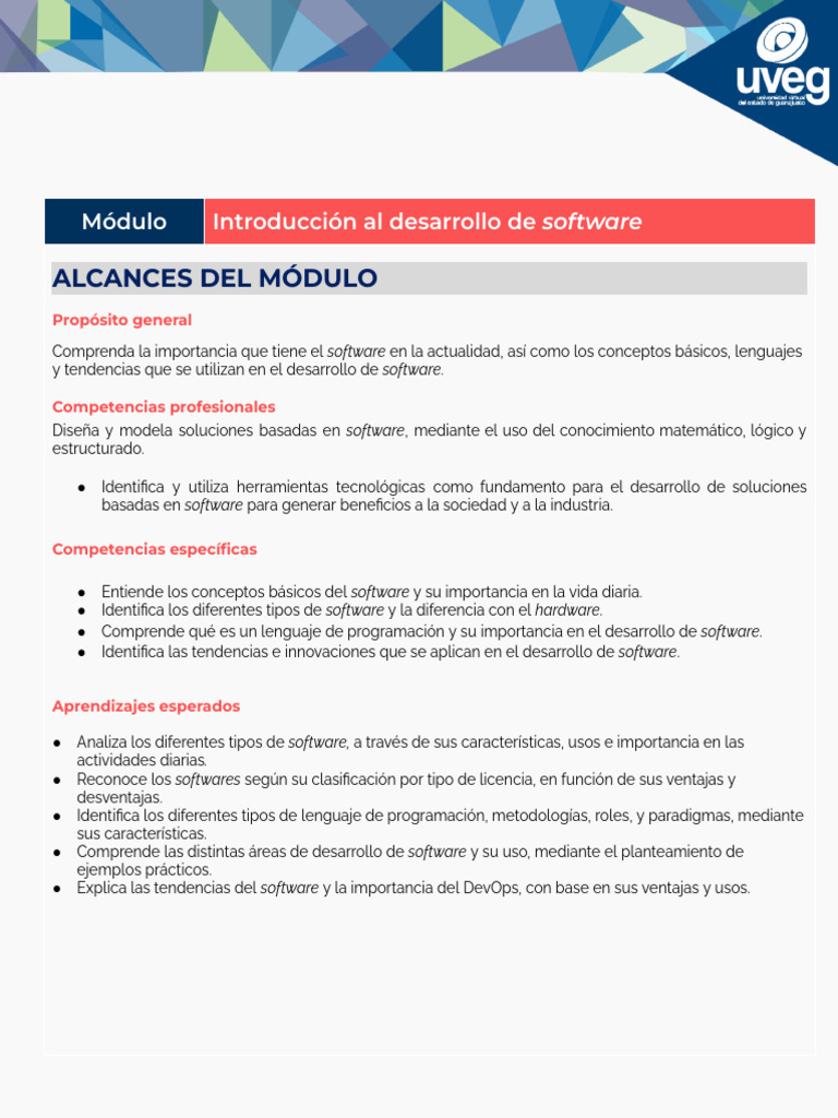 Presentacion Modulo | PDF | Software | Ingeniería de software