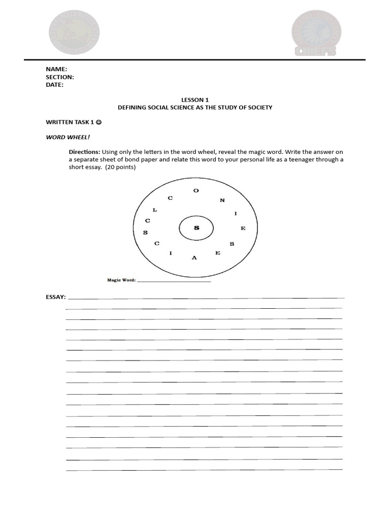 Lesson 1 Activity Sheet (1) | PDF