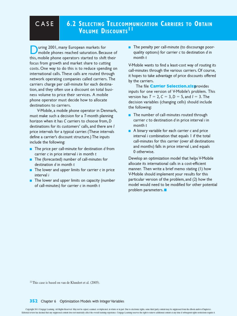 6.2 Selecting Telecommunication Carriers To Obtain | PDF | Discounts And Allowances