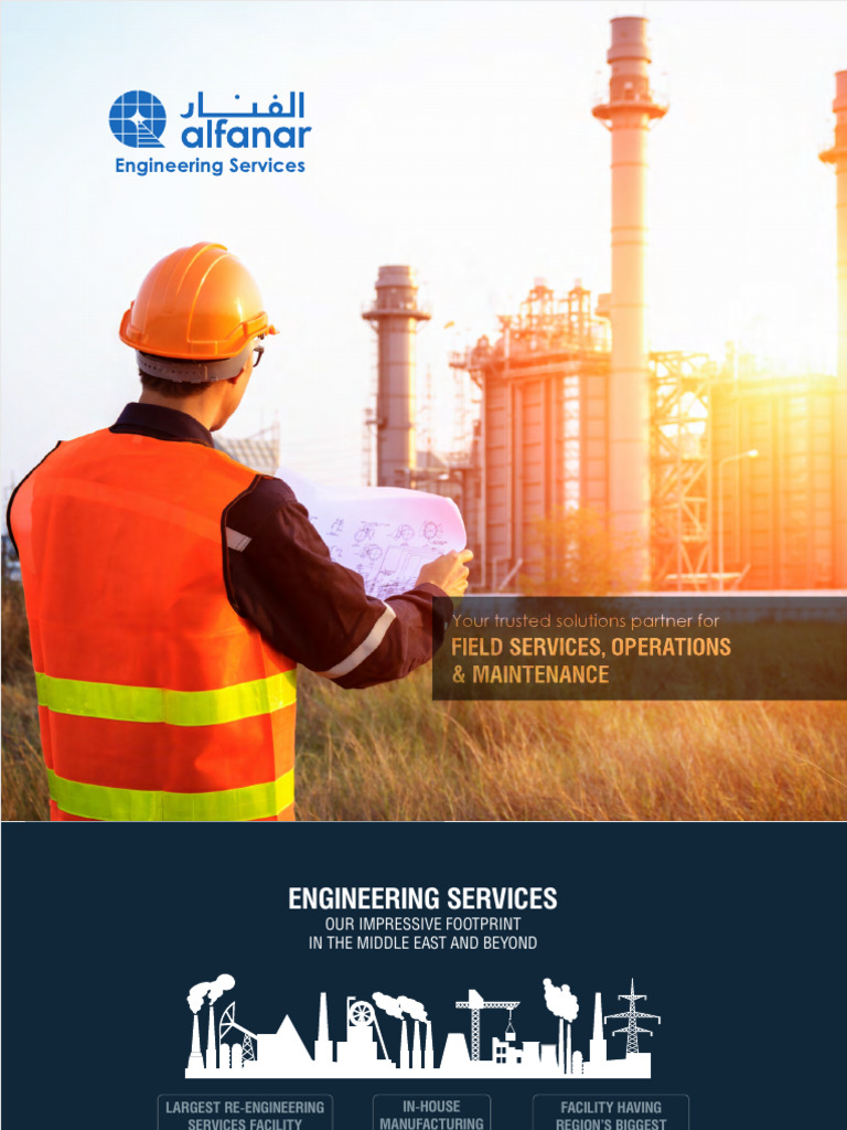 Alfanar Engineering Services Brochure | PDF | Transformer | Electric Motor