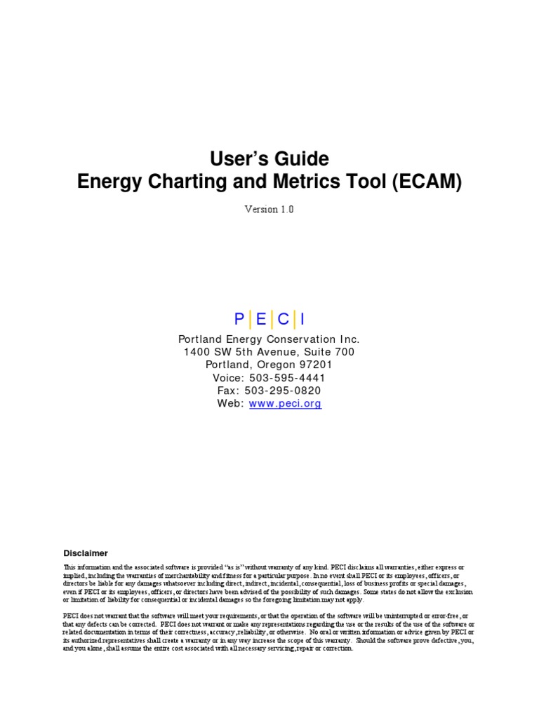 ECAM-UserGuide Version 1 | PDF | Microsoft Excel | Software
