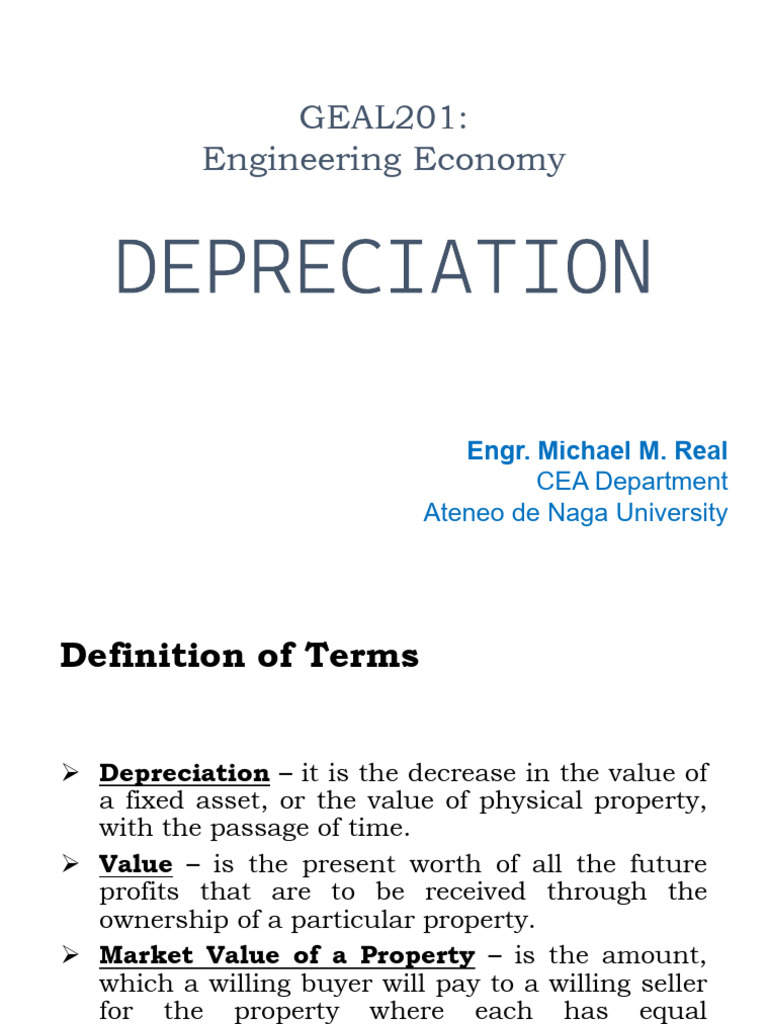 EE Depreciation | PDF | Depreciation | Book Value