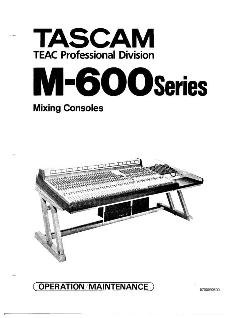 Tascam M600 Manual_v2 | PDF