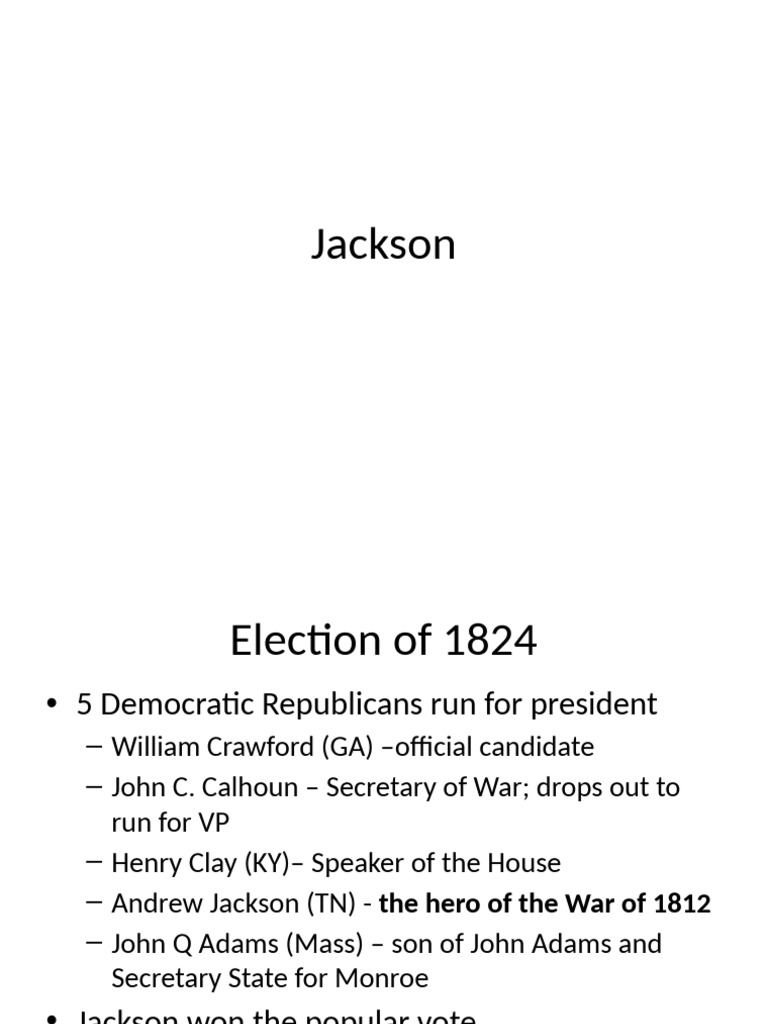 Jackson | PDF | The United States | Society Of The United States