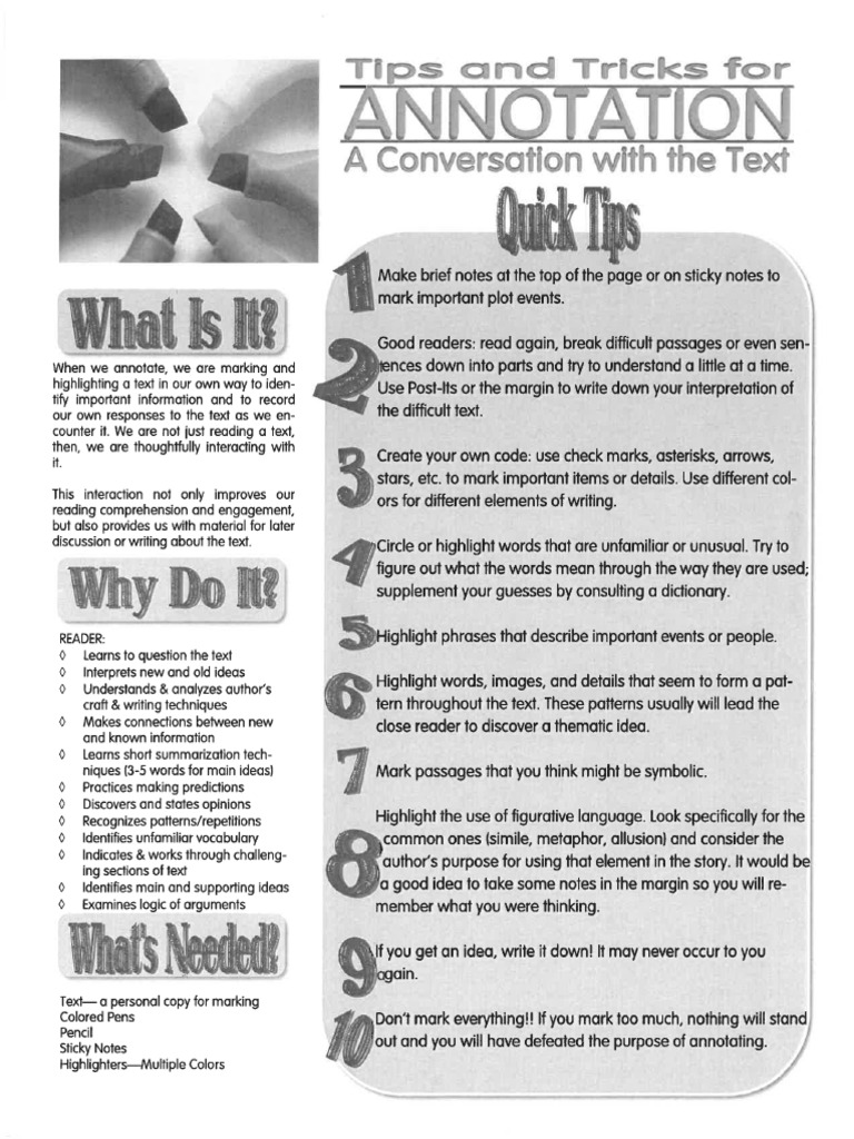 Annotation Activities | PDF