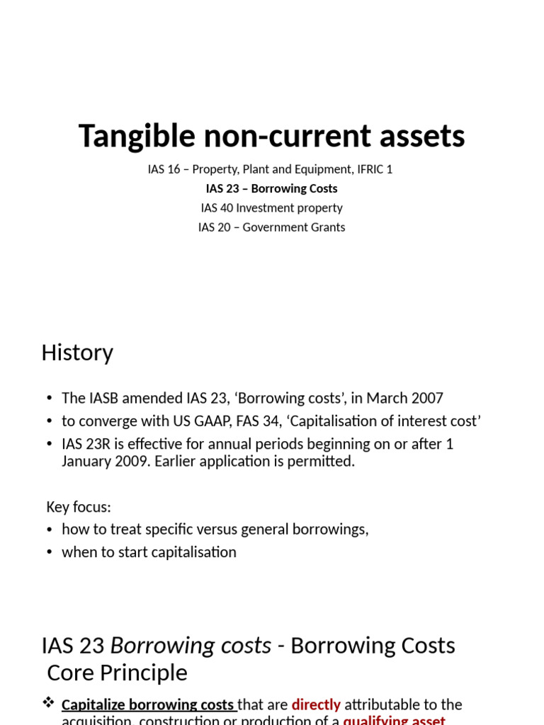 IAS 23 Borrowing Costs and Capitalization Guide | PDF | Fair Value ...