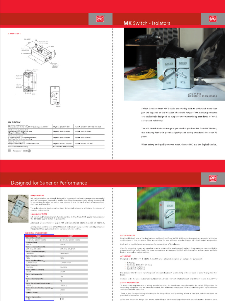 Isolator Switch 30A | PDF