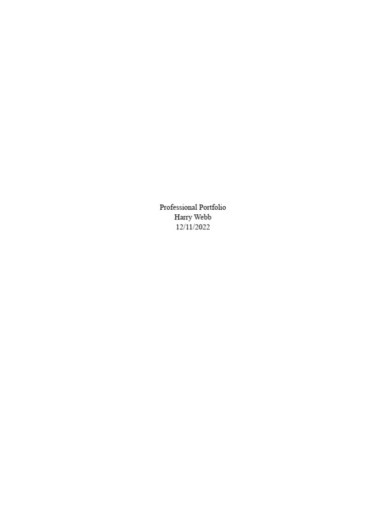 Professional Portfolio Final | PDF | Classroom | Force