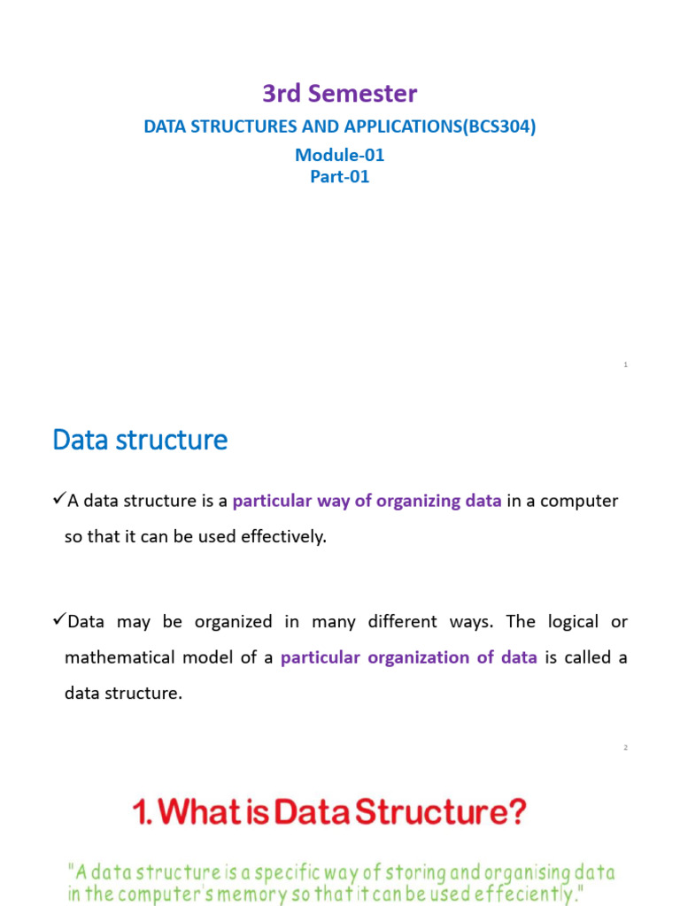 Ds Module 01 Part 01 Pdf Pointer Computer Programming Data Type