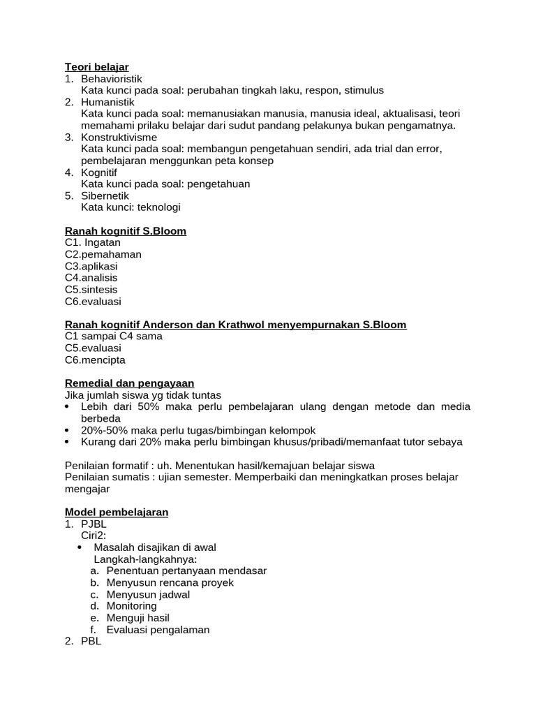 Ringkasan Pedagogik Wirda | PDF