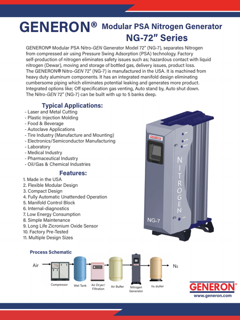 GENERON psa NG-72 | PDF | Nitrogen | Valve