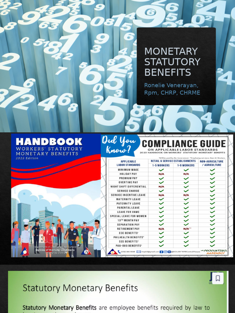 Monetary Statutory Benefits | PDF